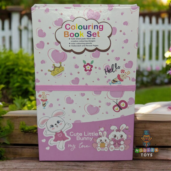 2-in-1 Kids Coloring Set – Scratch Art + Cartoon Coloring Book with ...